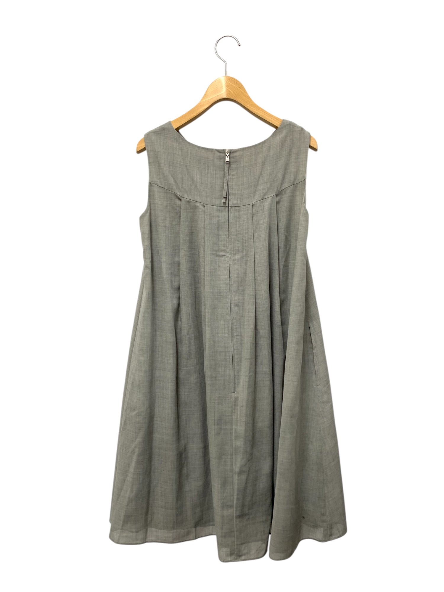 フォクシーブティック ダブルタックドレス 35609 ワンピース 40 グレー